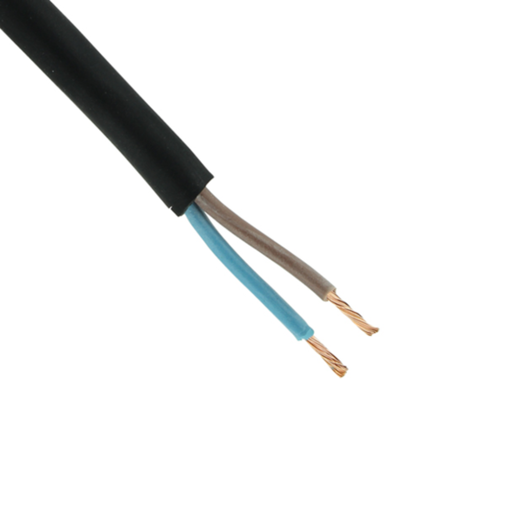 VMVL kabel zwart 2 x 2.5mm2 - per meter | weltechniek.nl